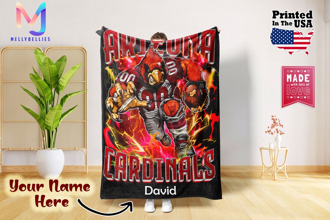 Personalized American Football Blanket,football Mascot Soft Fleece ...