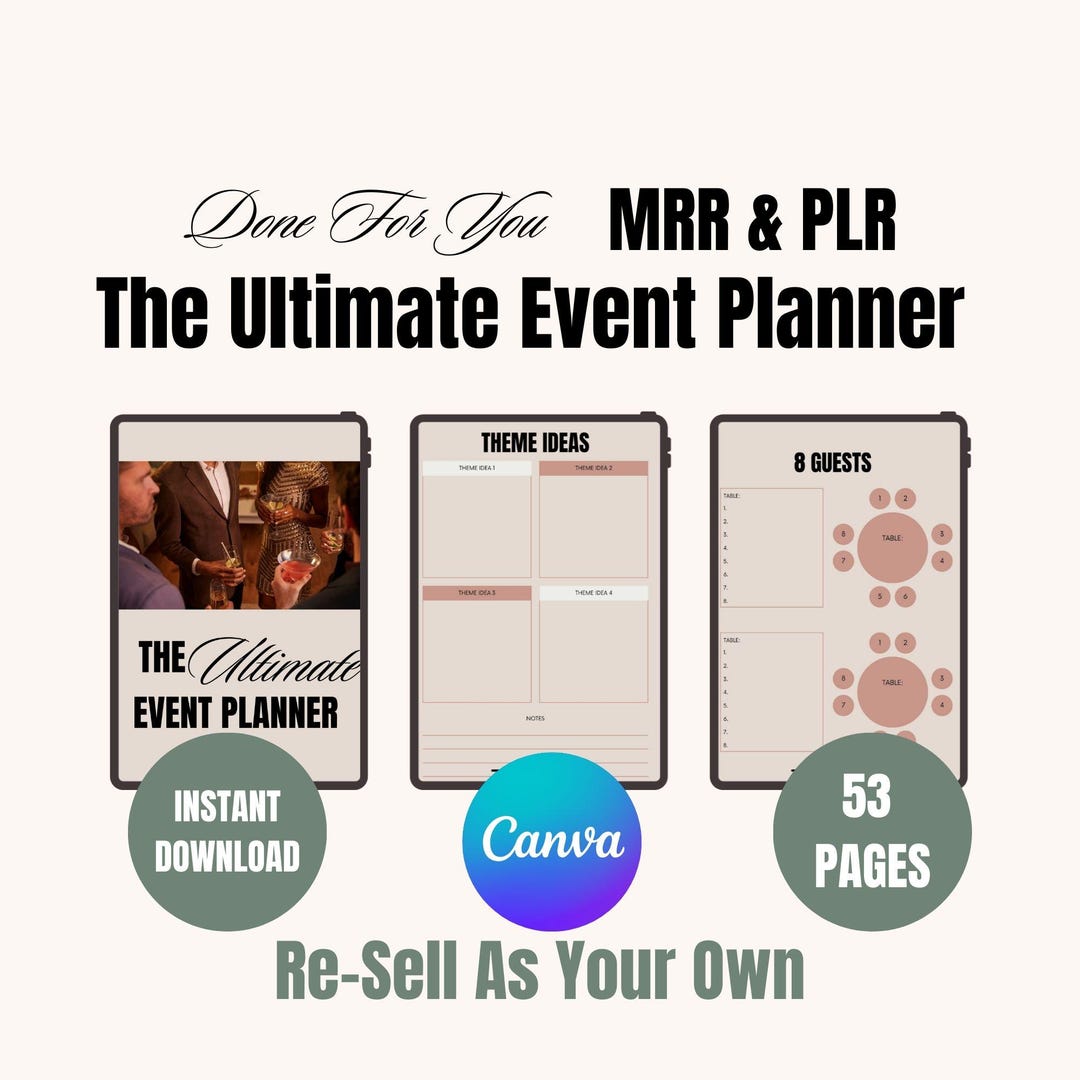 Ultimate Event Planner Templates: Canva-editable, Resellable (digital ...