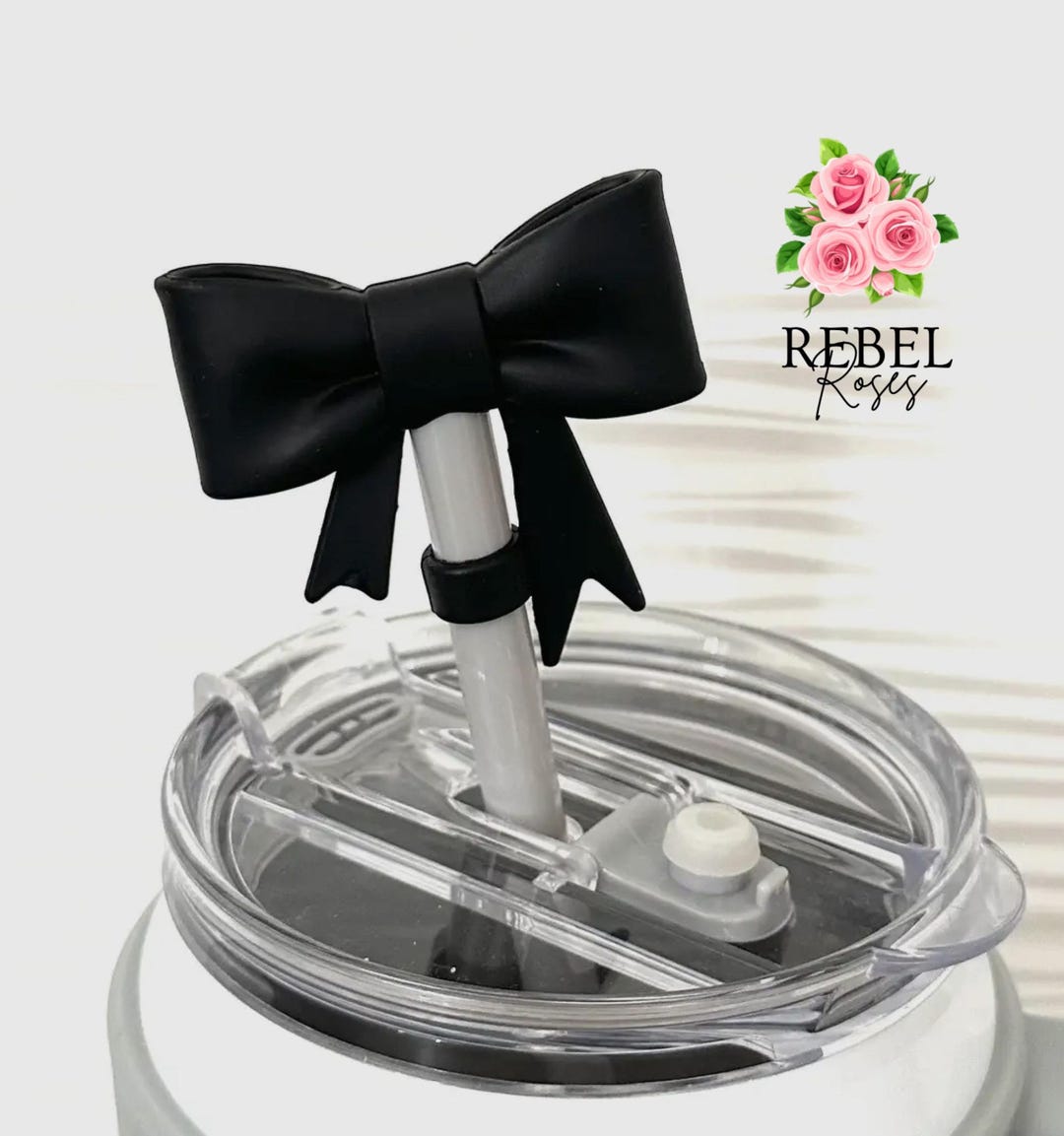 CUTE Black Silicone Stanley Cup Straw Topper, Small Gifts for Her ...