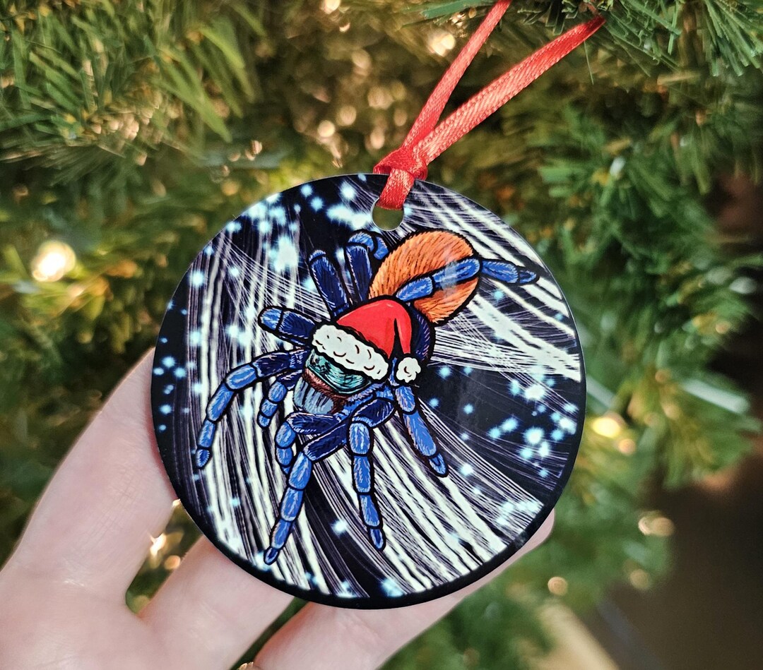 Green Bottle Blue Tarantula Christmas Ornament: Waterproof Holiday Tree ...