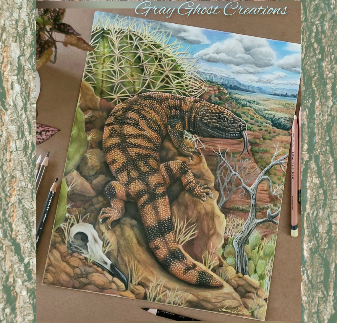 Gila Monster Fine Art Print Colored Pencil Drawing - Etsy