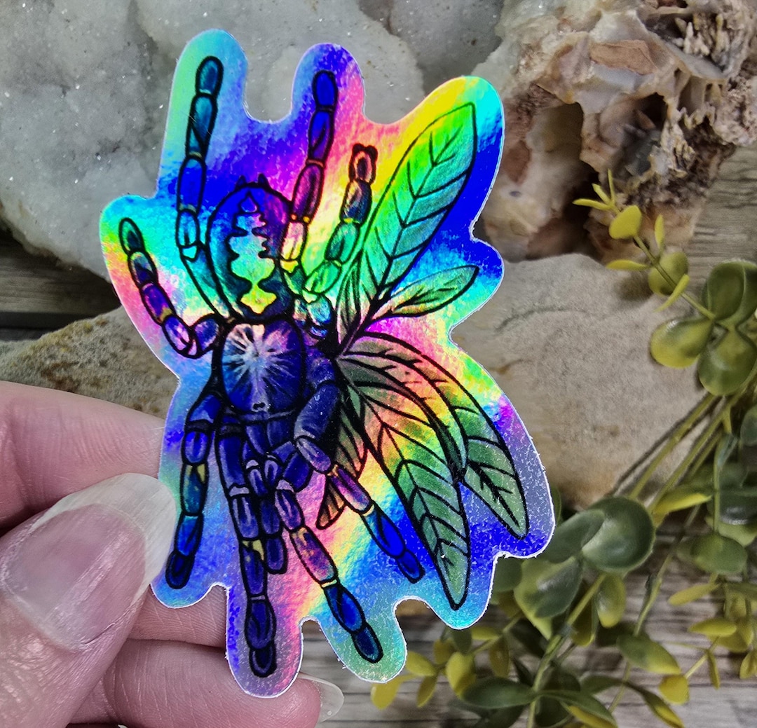 Poecilotheria Metallica Holographic Rainbow Sticker - 2.75 Inch Glossy ...