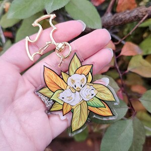 Honduran White Bat Keychain - Acrylic Keychain Accessory Wildlife ...