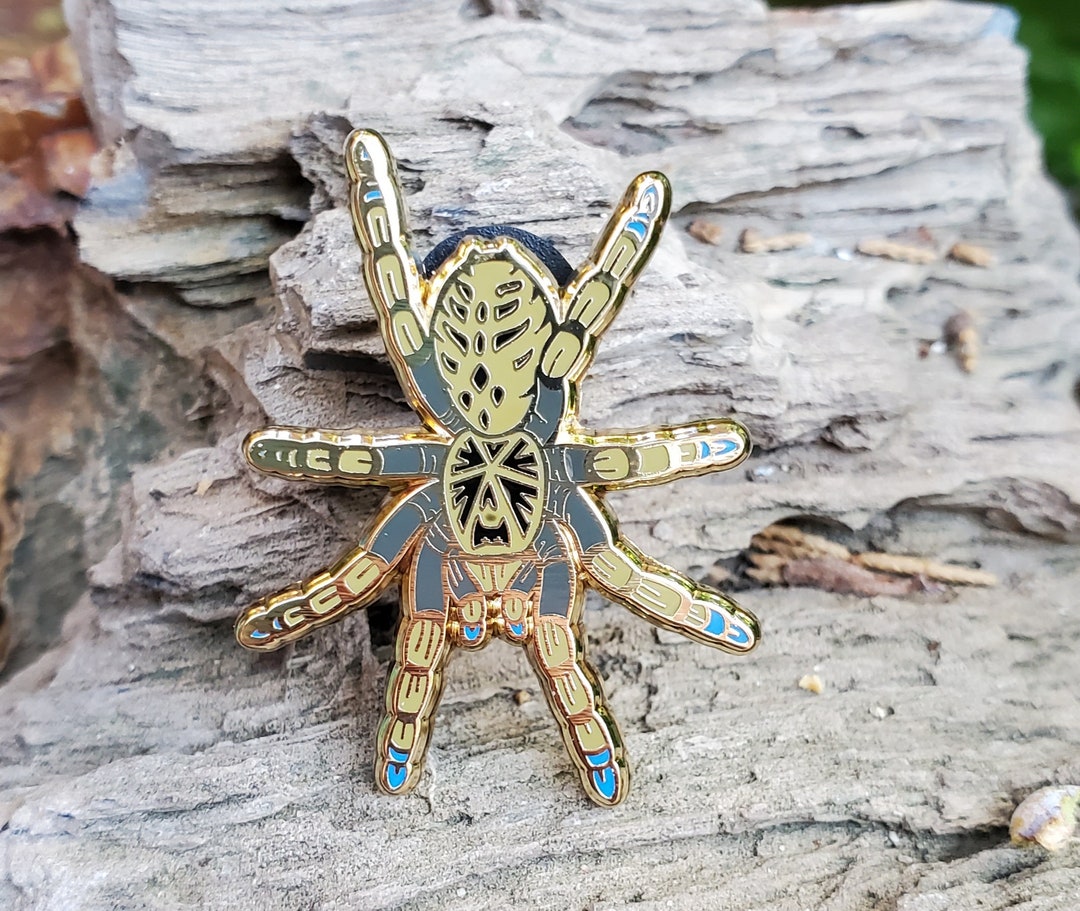 Hard Enam Pin - Idiothele Mira Blue Foot Baboon Tarantula - Spider Bug ...