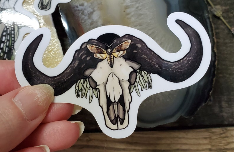 Cape Buffalo Skull Sticker 3 Inch Glossy Sticker African - Etsy