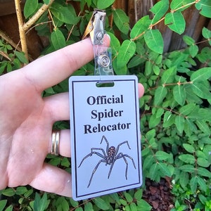 Official Spider Relocator Badge - Arachnid Tag - Waterproof Special ...