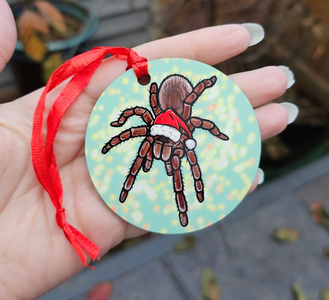 Hand Made Tarantula Spider Christmas Ornament - Holiday Tree Decoration ...