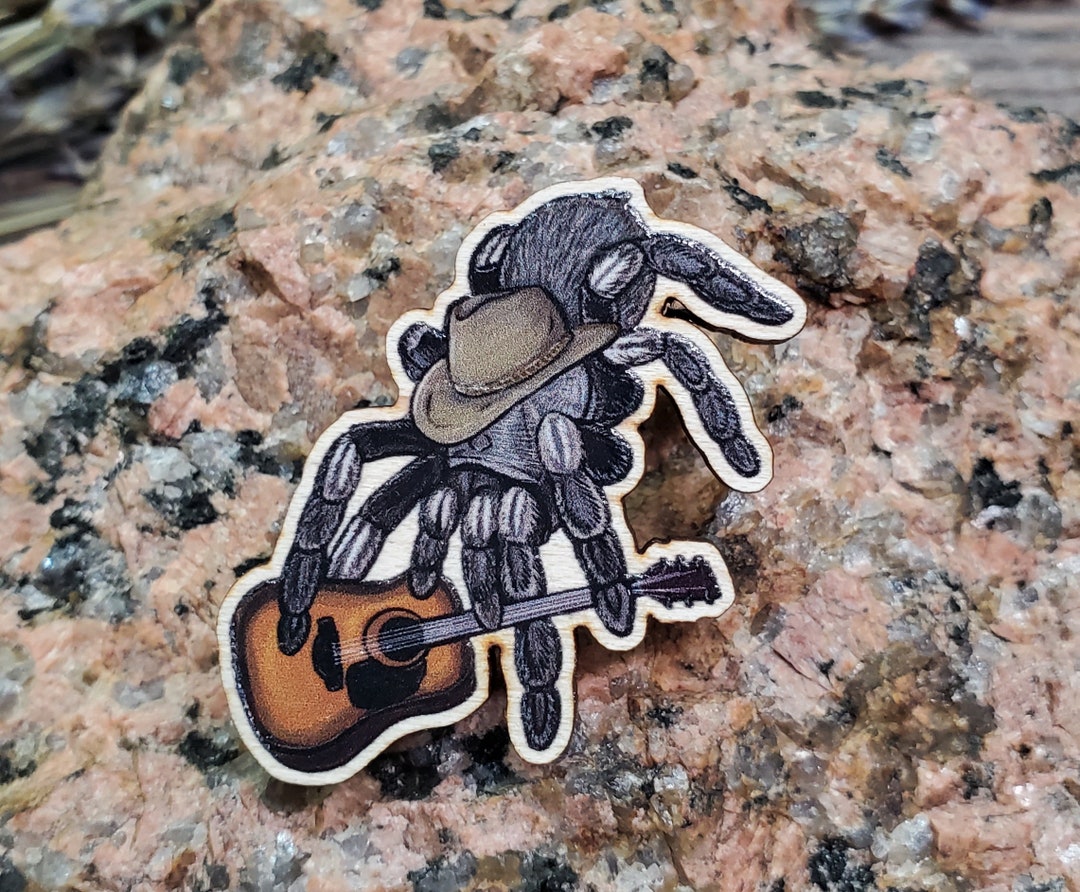 Wooden Pin - Aphonopelma Johnnycashi Black Tarantula - Made With ...