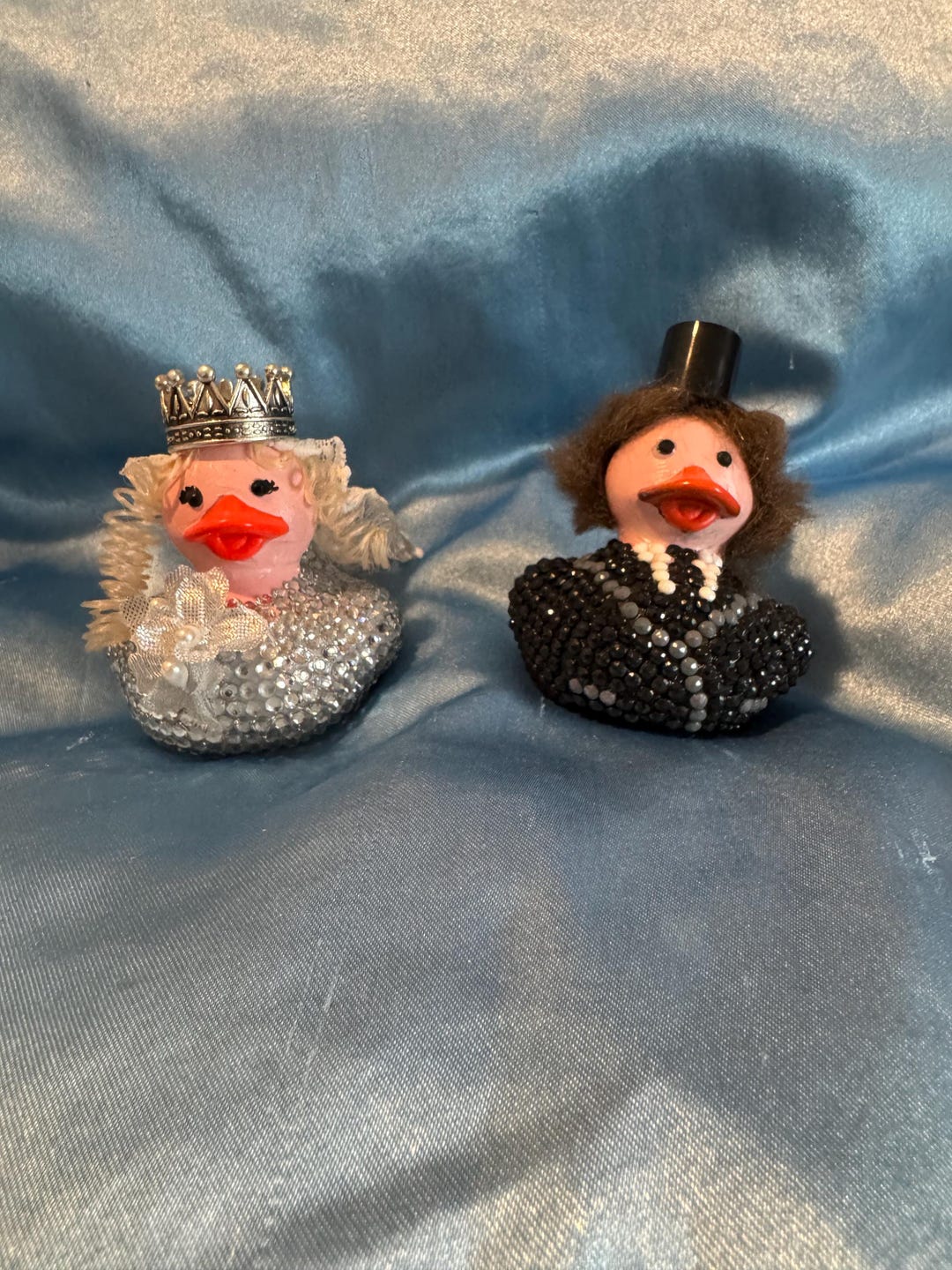 Bedazzled Bling Bride and Groom Duck. Jeep Ducks, Cake Topper - Etsy