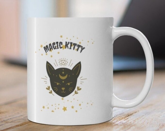 Reiki Cat Mug, Magical Cat, Energy Healing, Reiki Meowster, Spiritual ...
