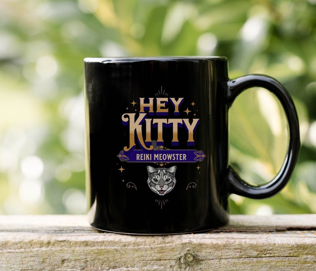 Reiki Cat Mug, Magical Cat, Energy Healing, Reiki Meowster, Spiritual ...
