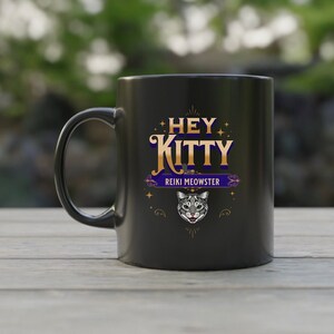 Reiki Cat Mug, Magical Cat, Energy Healing, Reiki Meowster, Spiritual ...