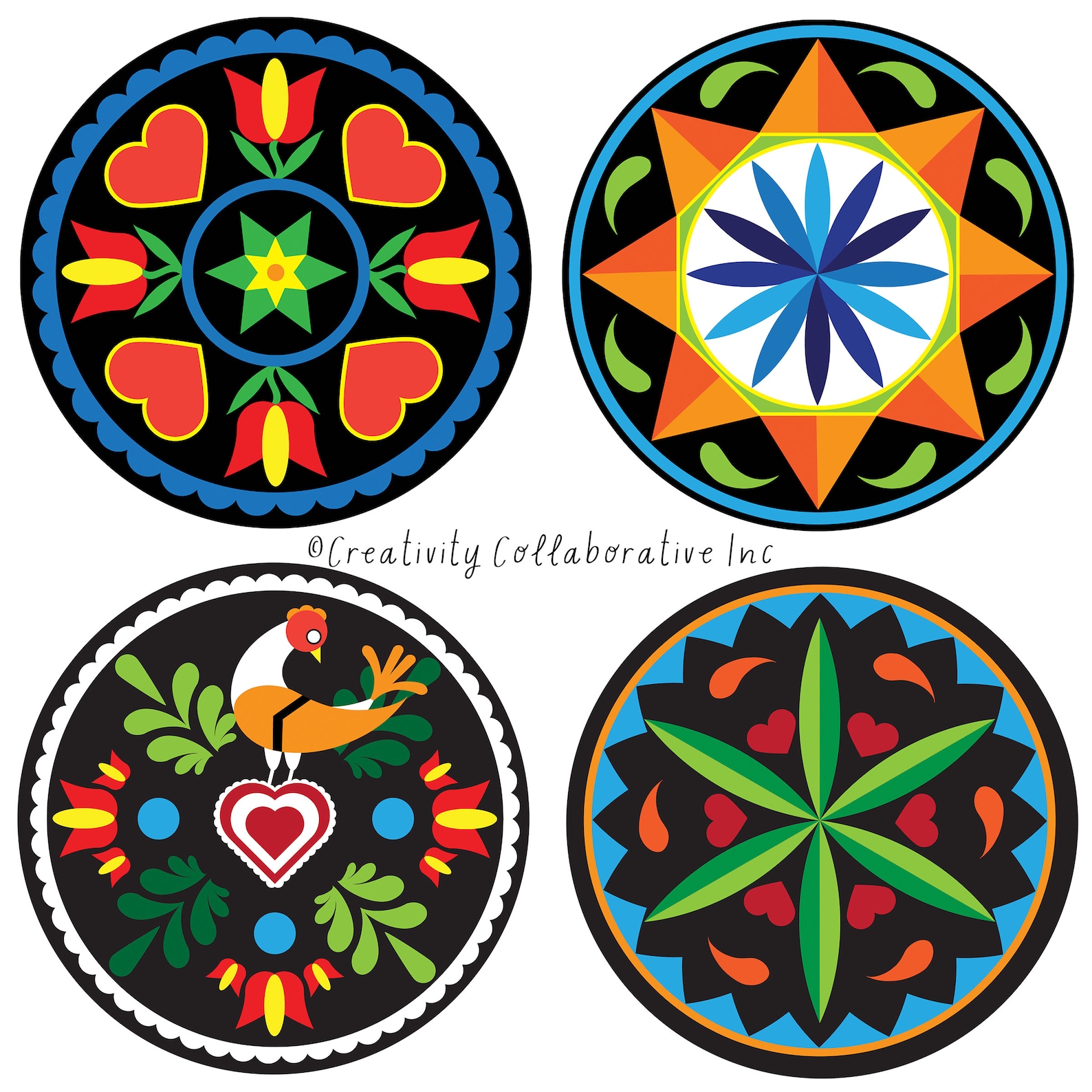 Pennsylvania Dutch Hex Symbols Clip Art- PNG, JPG & SVG - Instant ...