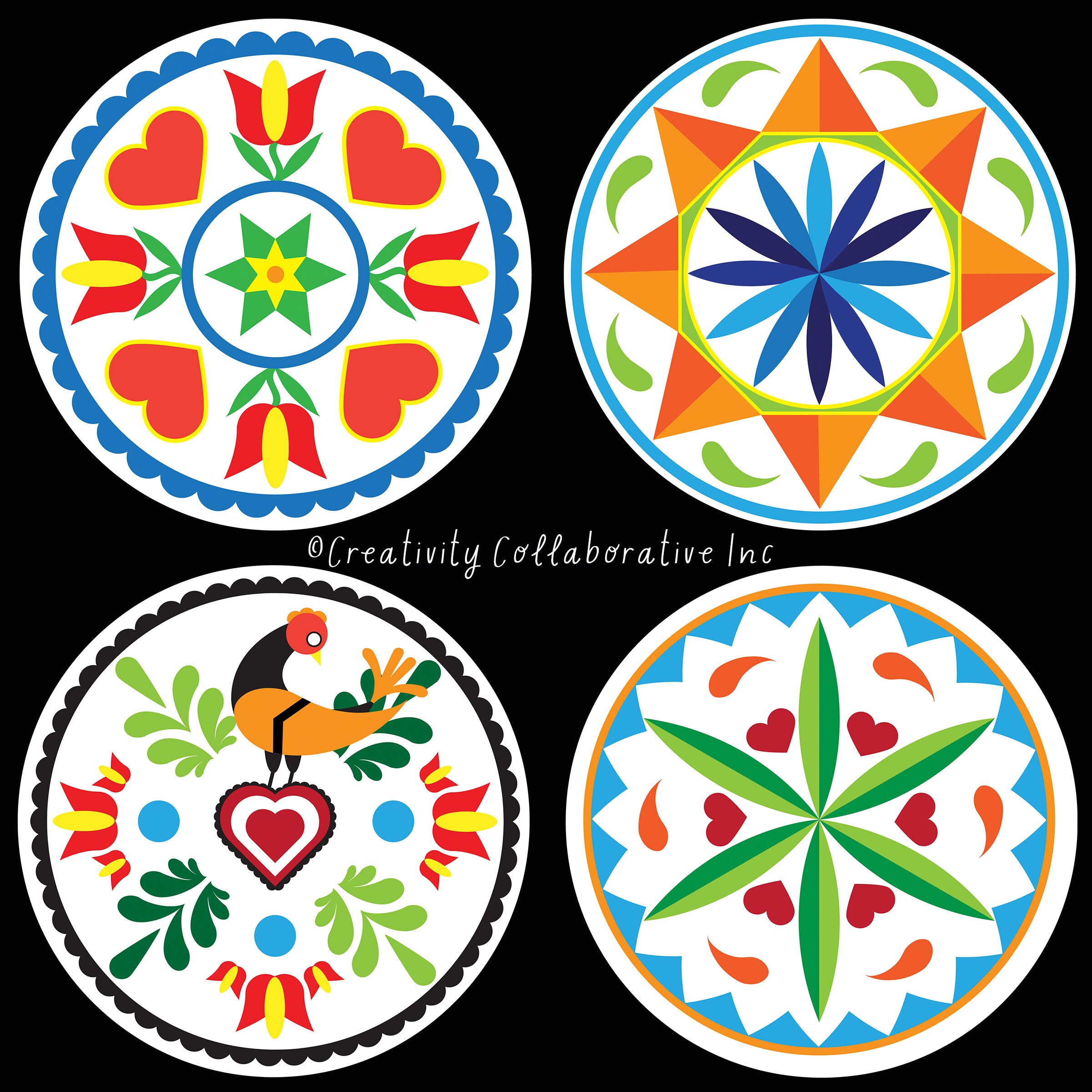 Pennsylvania Dutch Hex Symbols Clip Art PNG, JPG & SVG Instant Download ...