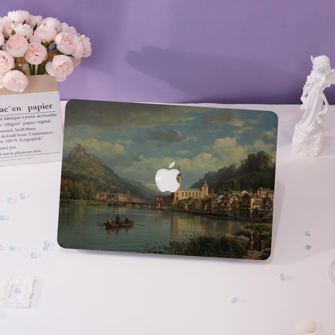 River Town Landscape MacBook Case MacBook Cover for Air 15 13 MacBook ...