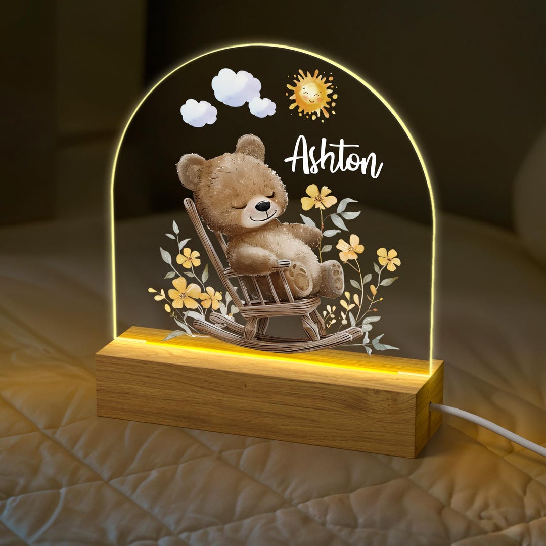 Teddy Bear Night Light Night Light for Kids Room, Nursery Night Light ...