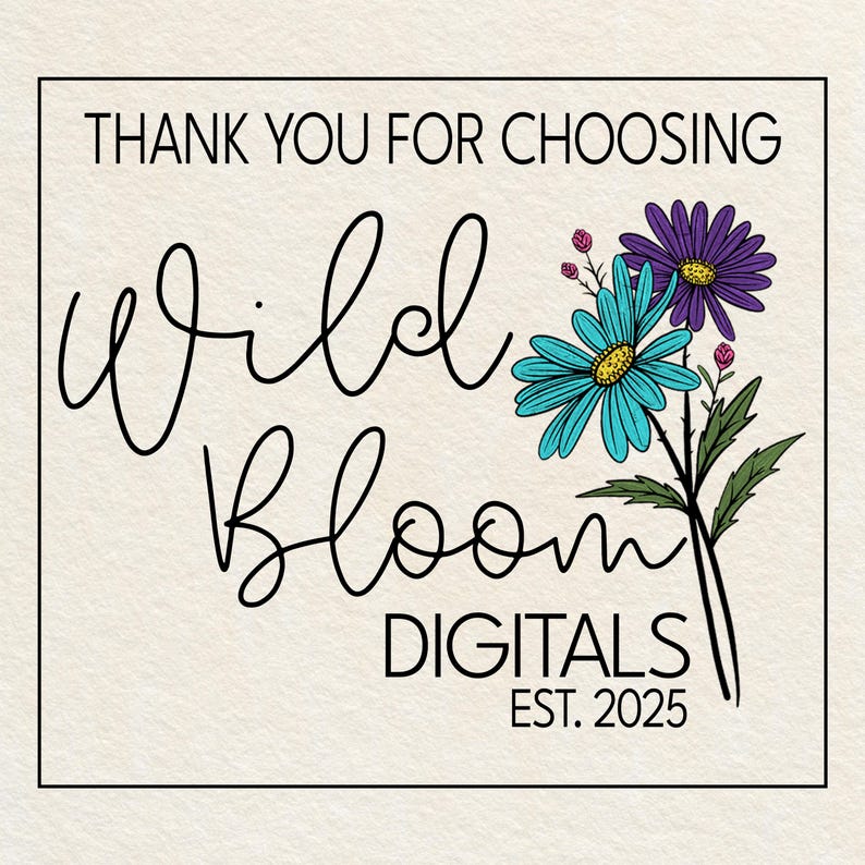 DIGITAL FILE Bright Floral & Blue Check Garden Flag | Printable Spring ...