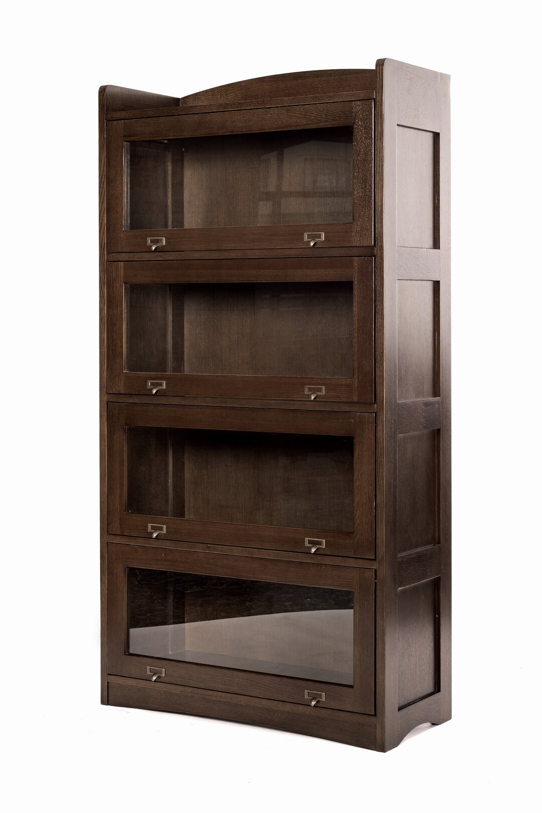 Mission Craftsman Style Oak Barrister Bookcase AptDeco