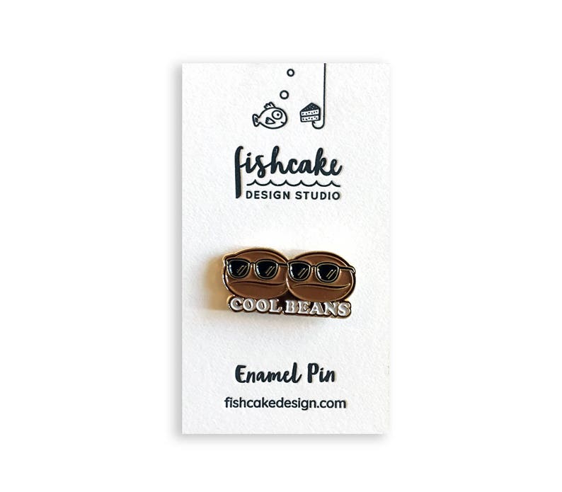 Cool Beans Enamel Pin Lapel Coffee Bean Hard Enamel 90s | Etsy