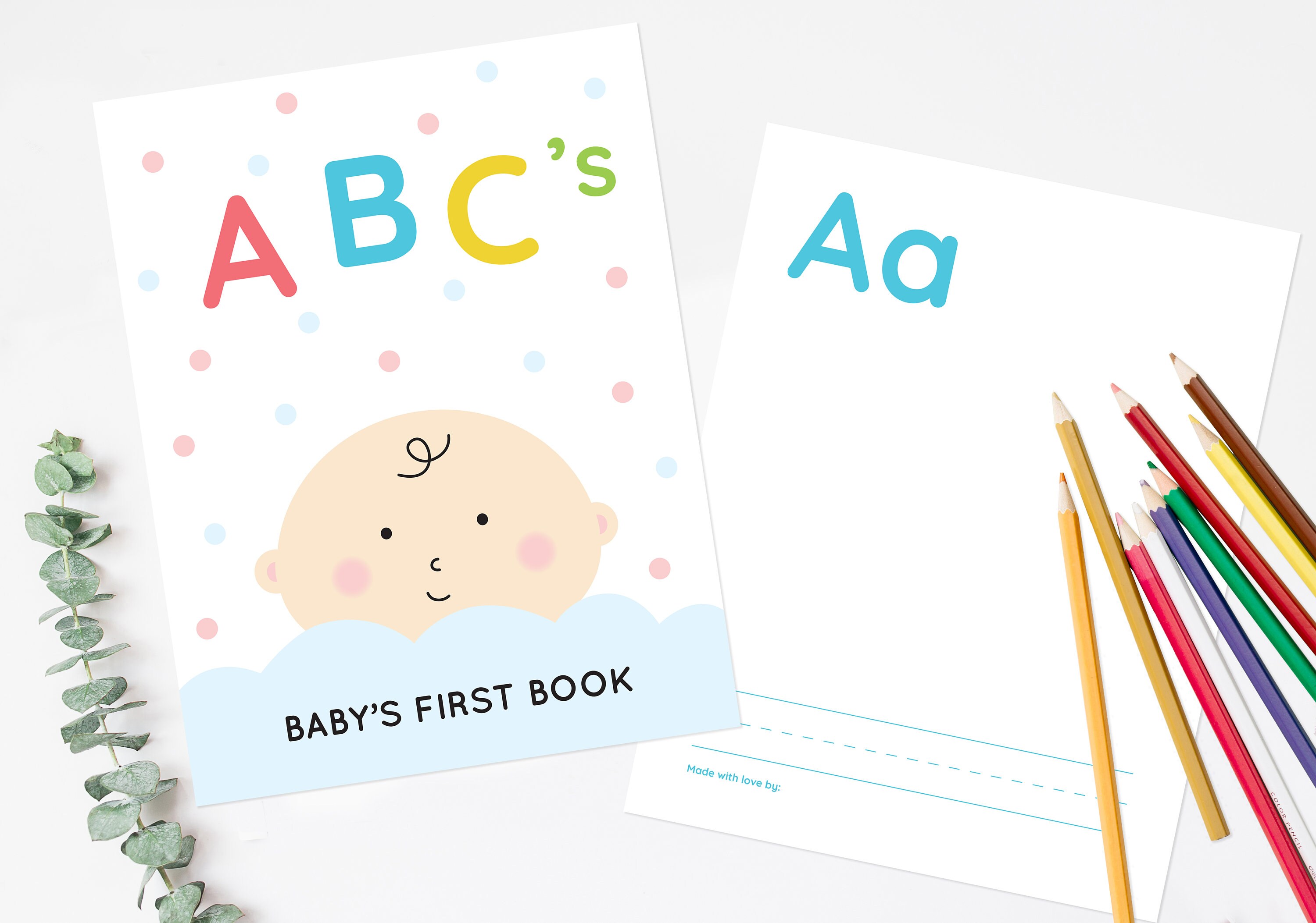 Custom Alphabet Baby Book / Baby Shower Game / Baby Gift / - Etsy