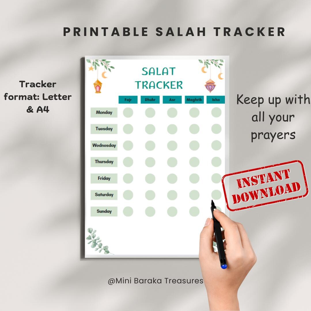 Prayer Planner, Ramadan Prayer Tracker & Ramadan Journal, Prayer ...