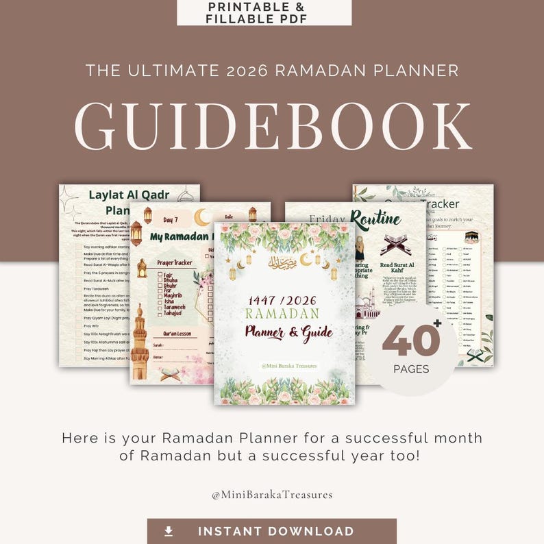 2026 Ramadan Planner PDF | Printable & Digital Fillable | 1447 Hijri ...