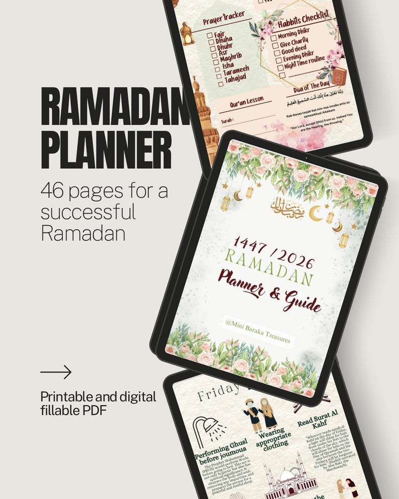 2026 Ramadan Planner PDF | Printable & Digital Fillable | 1447 Hijri ...