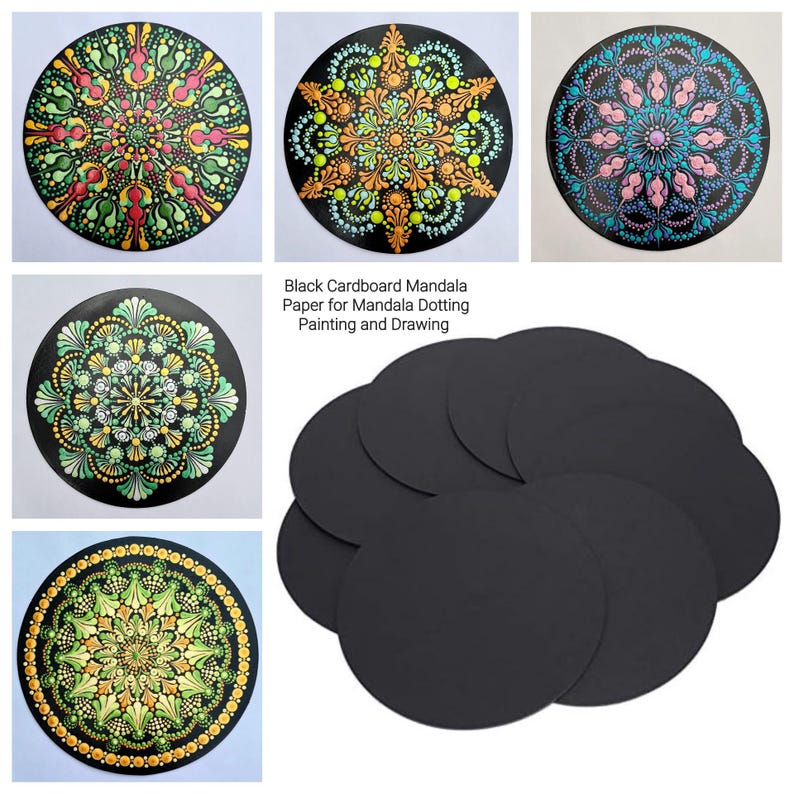 Set of 3 Mandalas Mandala Art Hand Painted Dot Art Acrylic Painting ...