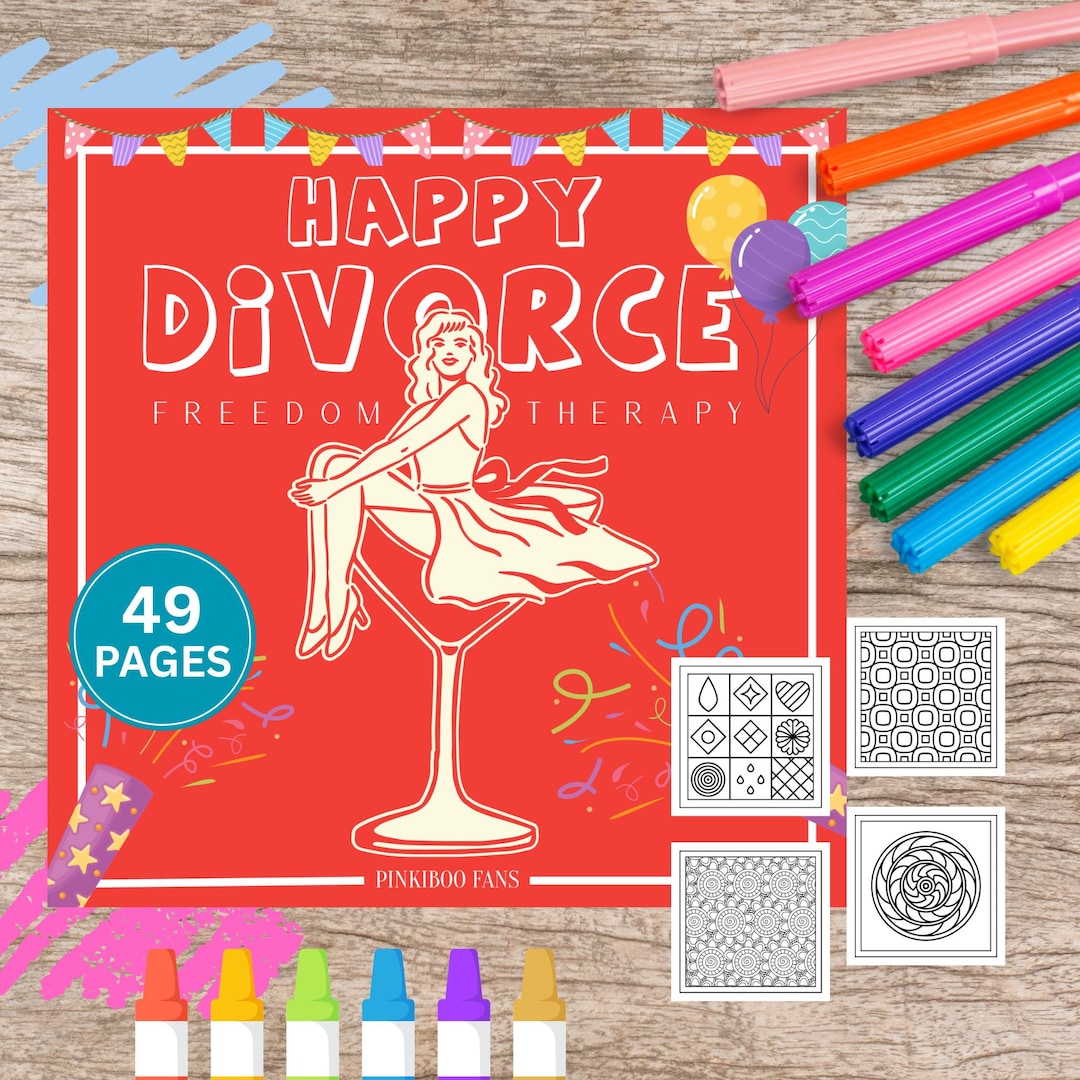 Happy Divorce Coloring Book - Etsy