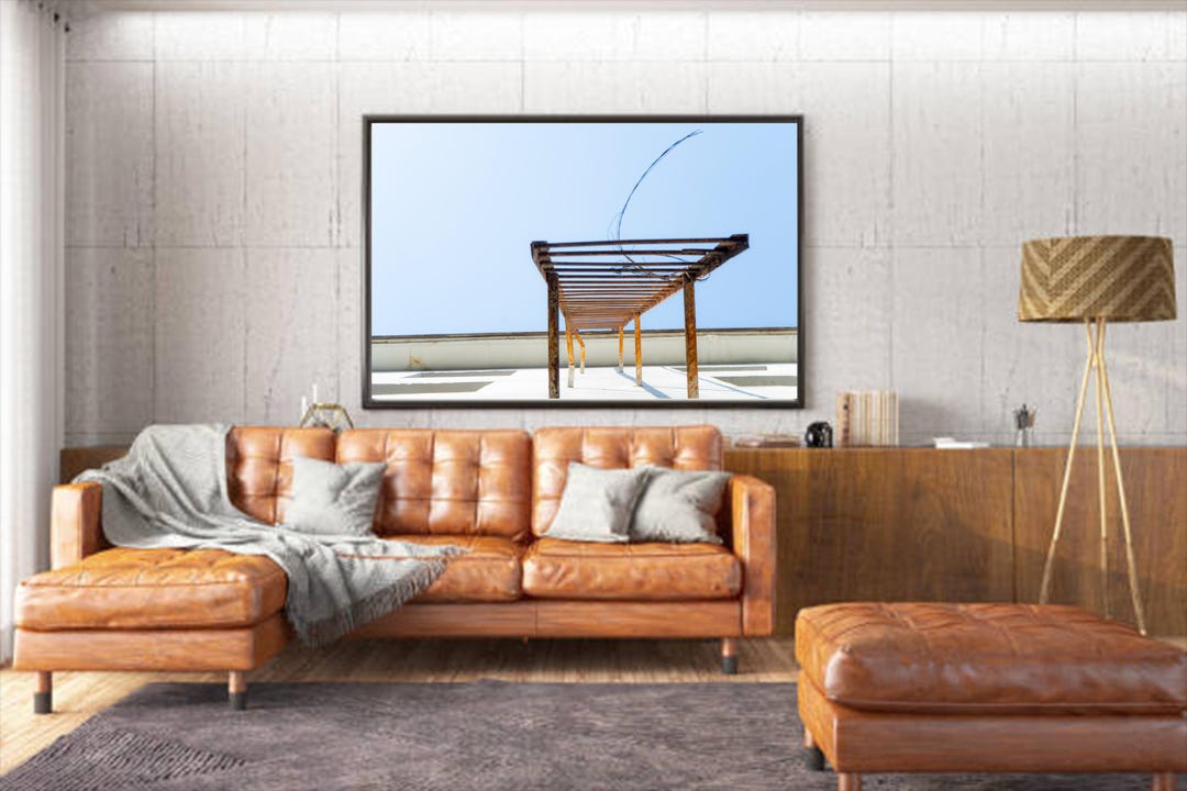 Rustic Industrial Ladder Print - Minimalist Urban Wall Art ...