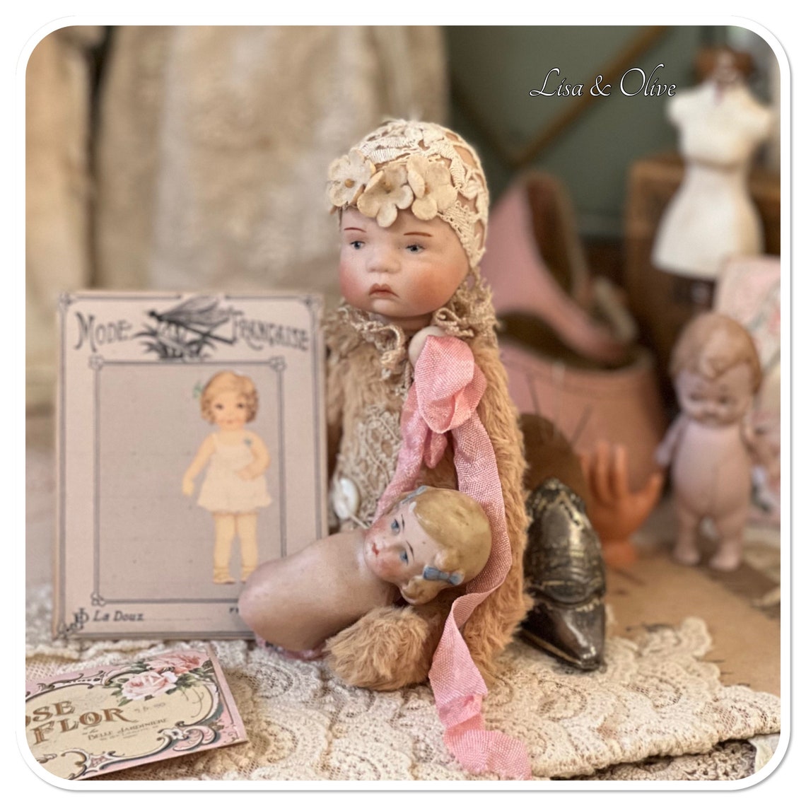 Digital Vintage Paper Dolly Vintage French Bouton Cards - Etsy
