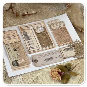 Digital Vintage French Ephemera Haberdashery Altered Lace Dress Form ...