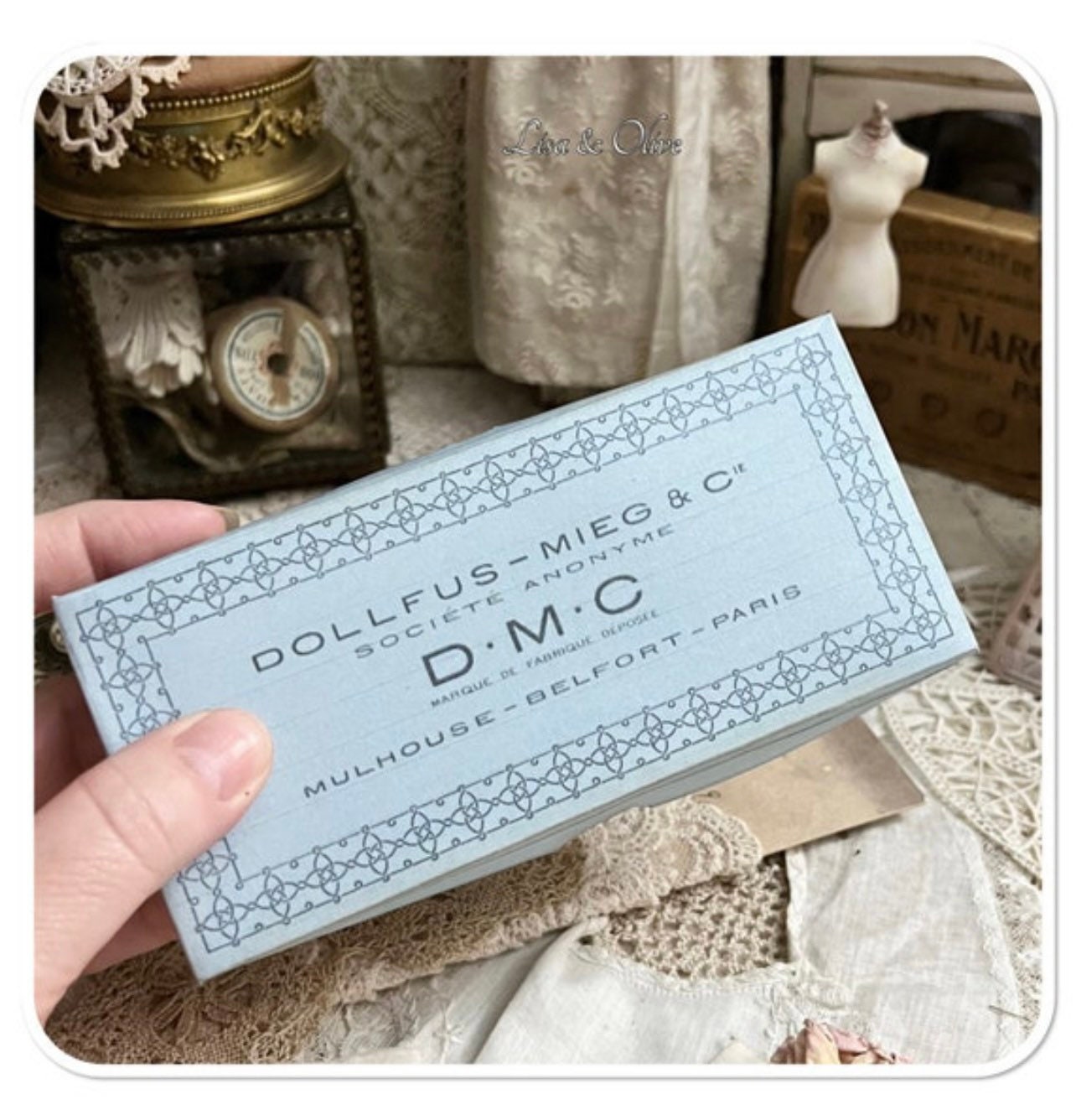 Digital Blue DMC Thread Box Vintage French Ephemera - Etsy