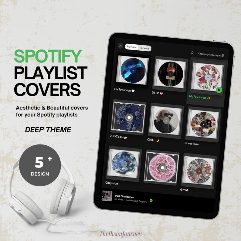 Spotify Playlist Cover - DEEP THEME - Etsy