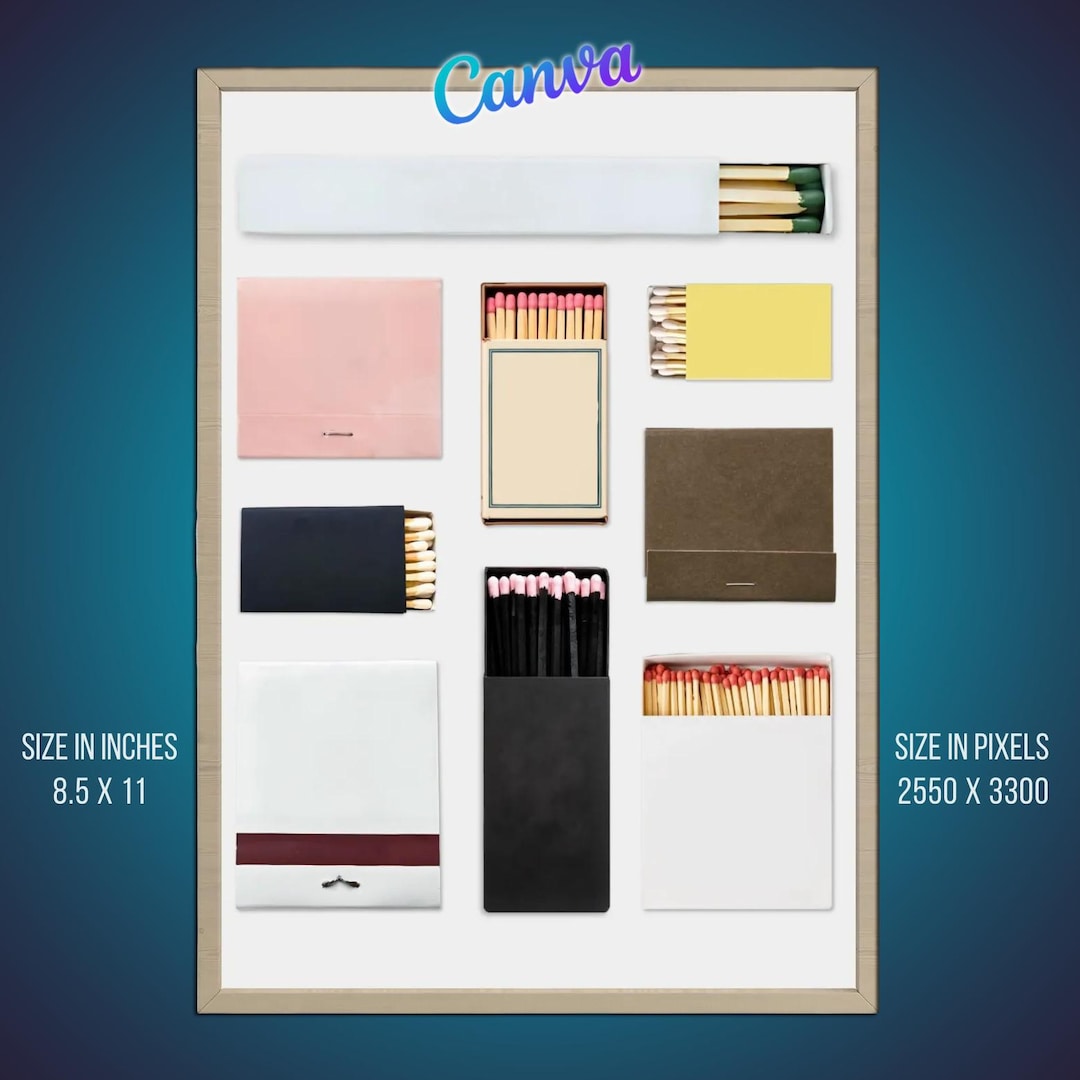 Matchbook Canva Template | Digital Download - Etsy