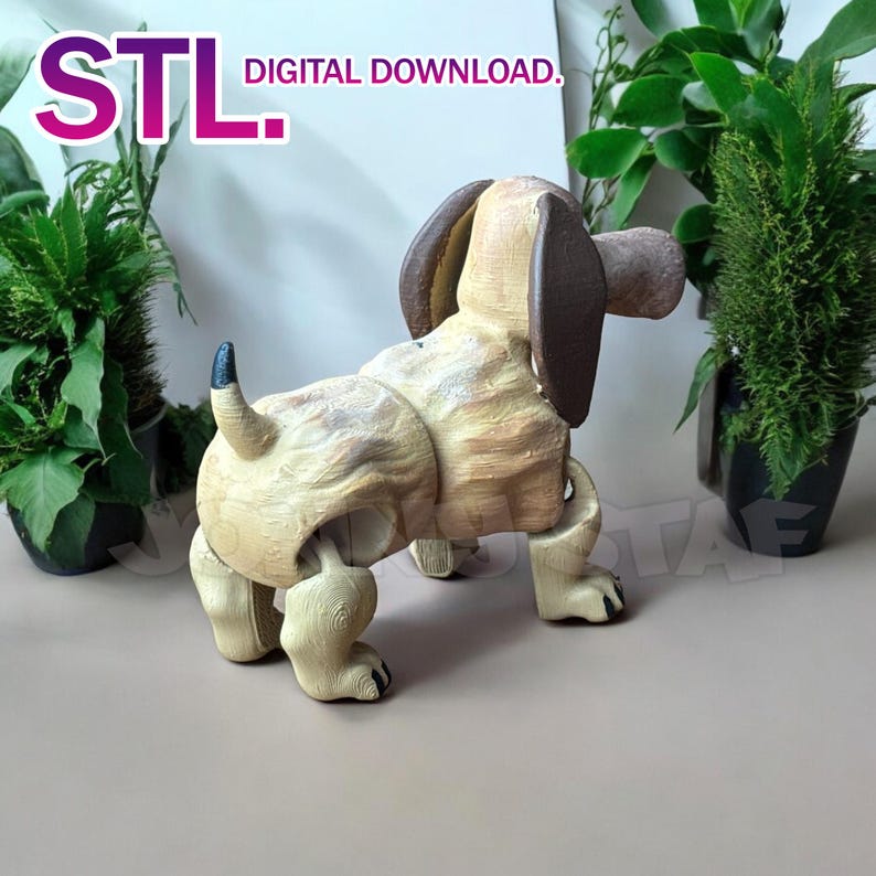 American Doge Digital .STL File for 3D Printing, Articulated Fidget ...