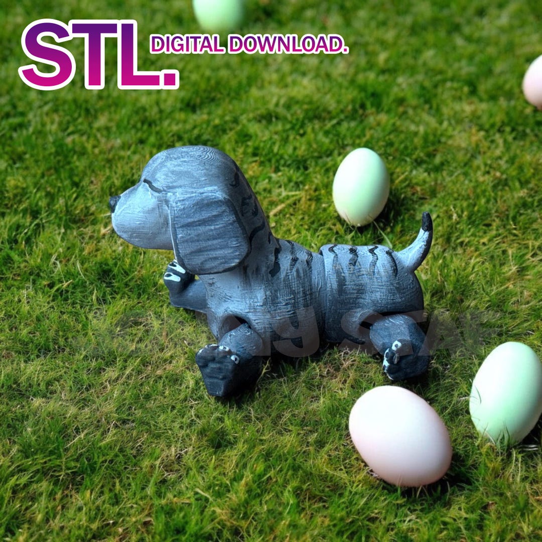 American Doge Digital .STL File for 3D Printing, Articulated Fidget ...