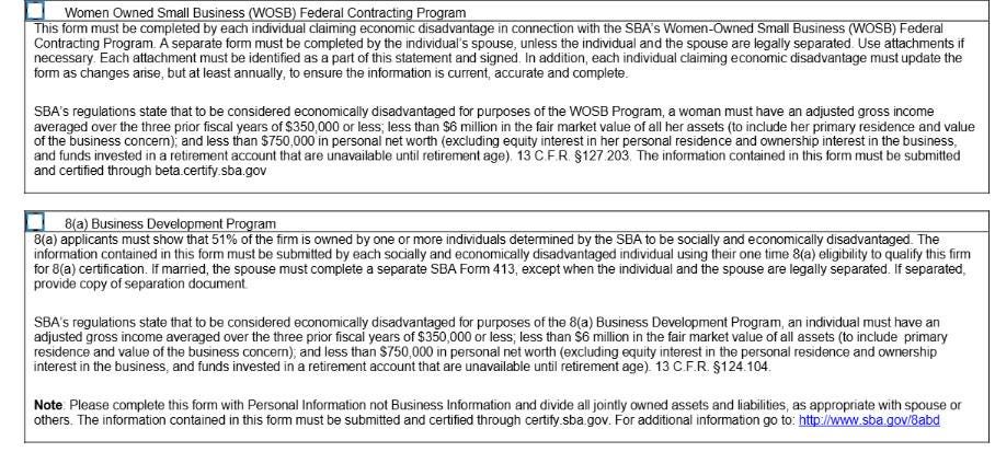SBA Form 413 Template, Printable and Fillable Personal Financial ...