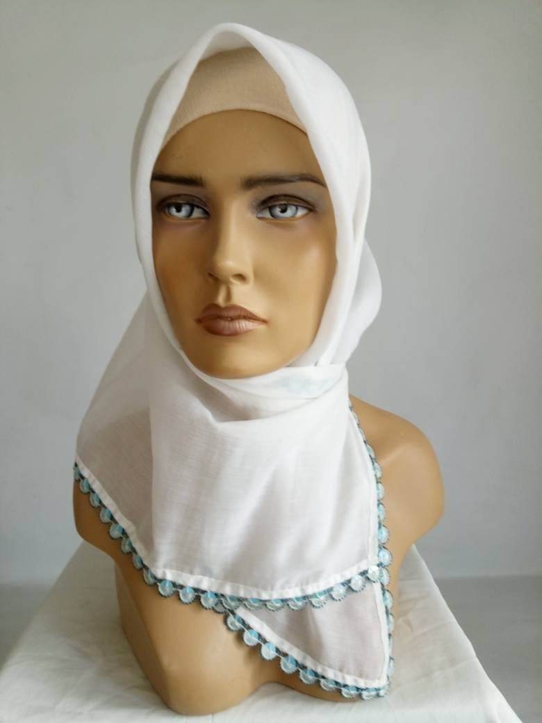 Bufanda de algodón bufanda blanca bufandas turcas Oya bufanda bufanda ...