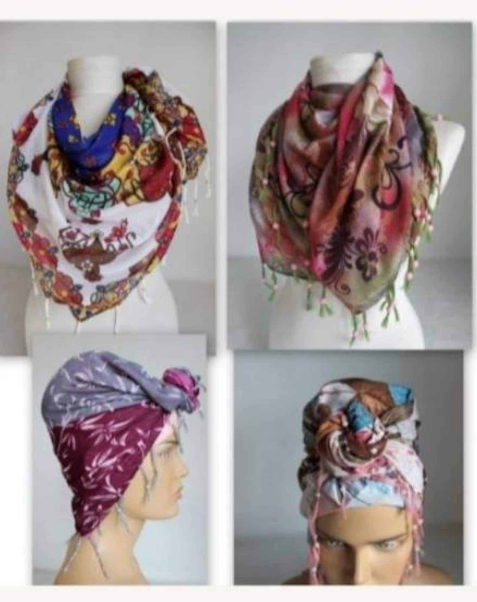 Square Turkish Scarf - Scarves for Woman - Hijab Scarves - Tichel ...