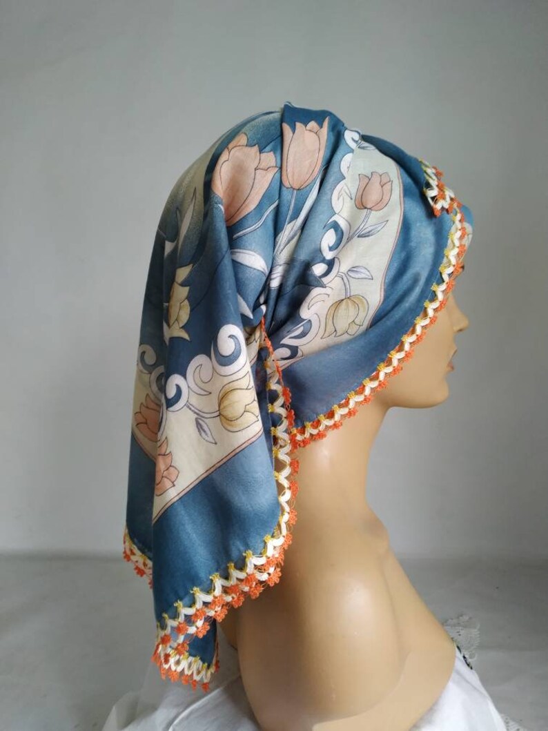 Square scarves Turkish Scarf tichel headband | Etsy
