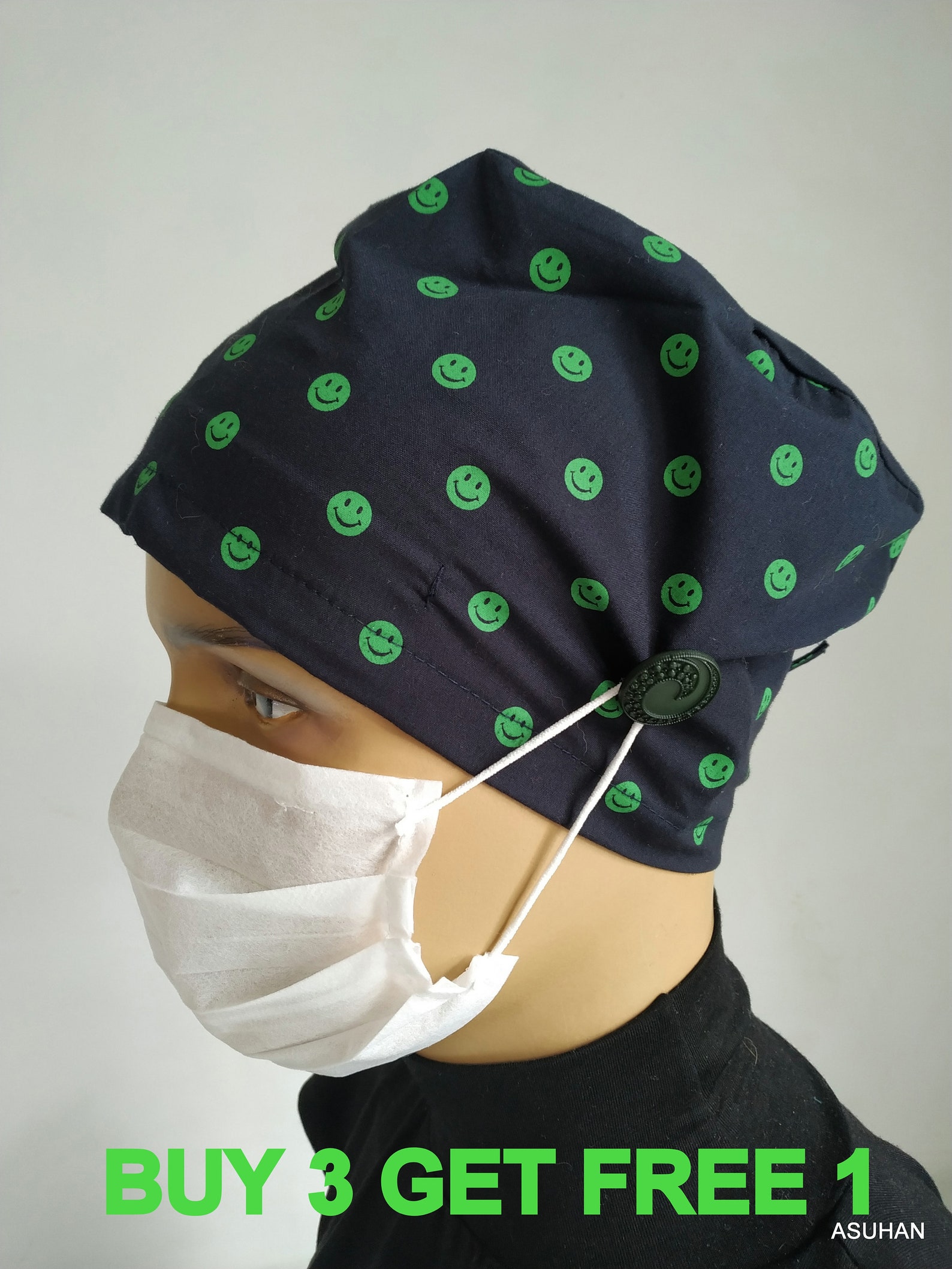 Surgical for Buttons Nurse Cap Adjustable Doctor Cap - Etsy