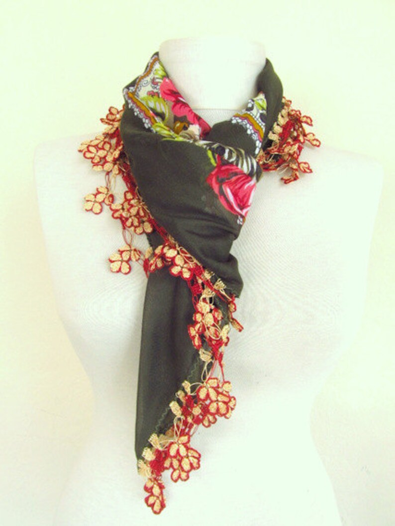 Green Scarves Square Scarves turkish Oya Scarf..wedding - Etsy