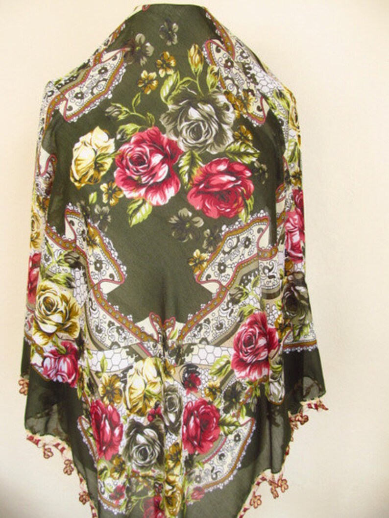 Green Scarves Square Scarves turkish Oya Scarf..wedding - Etsy