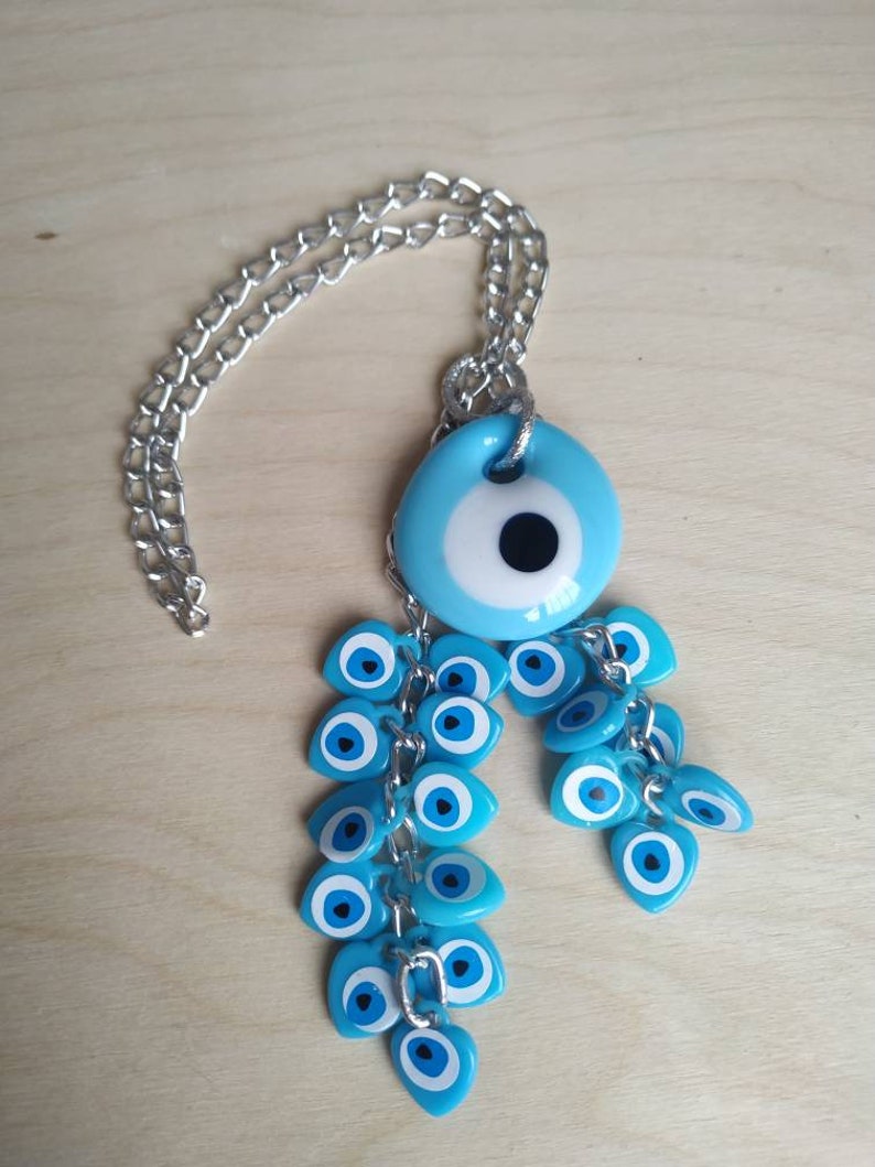 1 Pcs Rearview Car Mirror Charm Evil Eye Keychain Nazar - Etsy