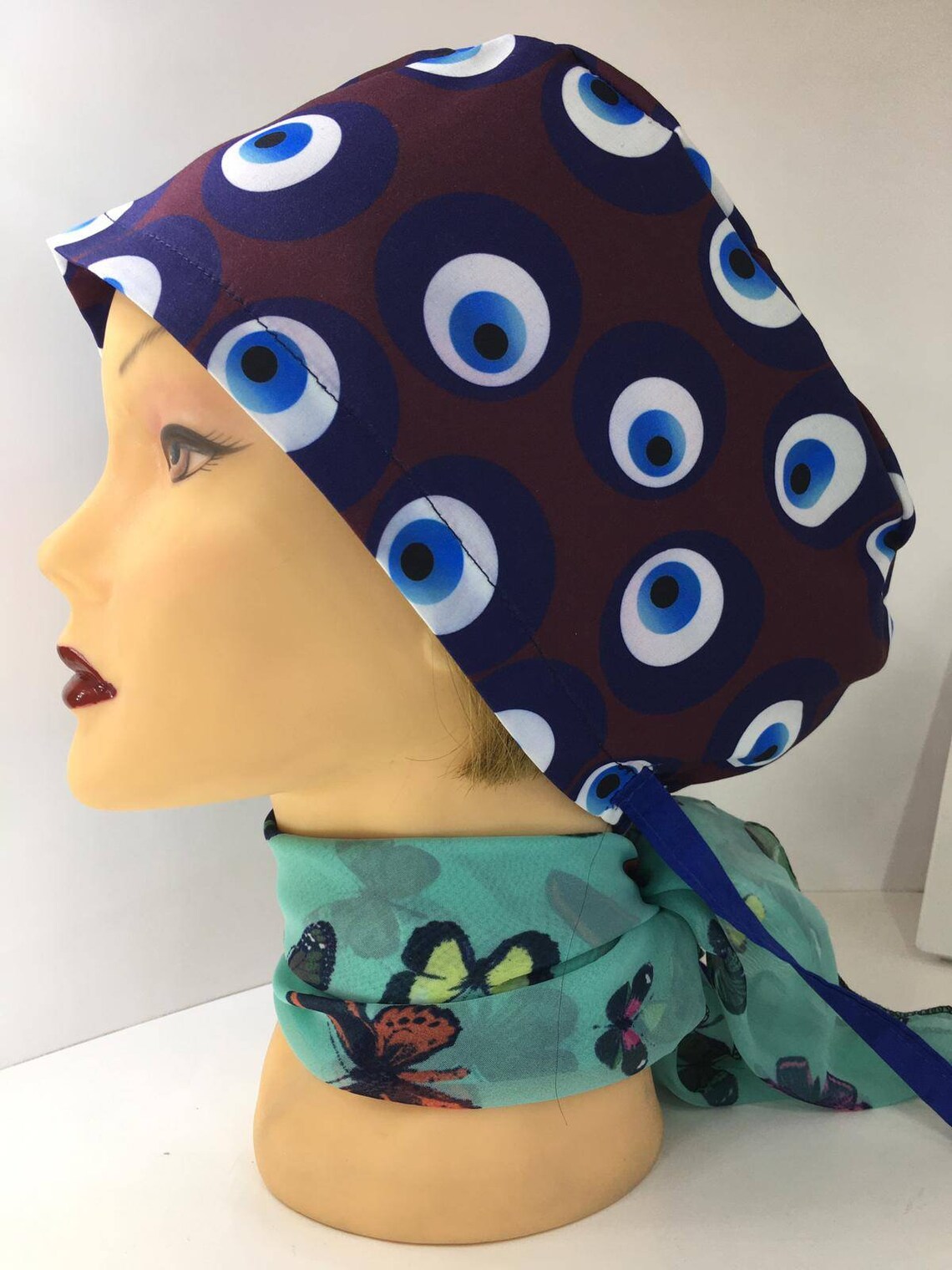 Evil eye surgical cap Nurse cap doctor cap Head Covers | Etsy