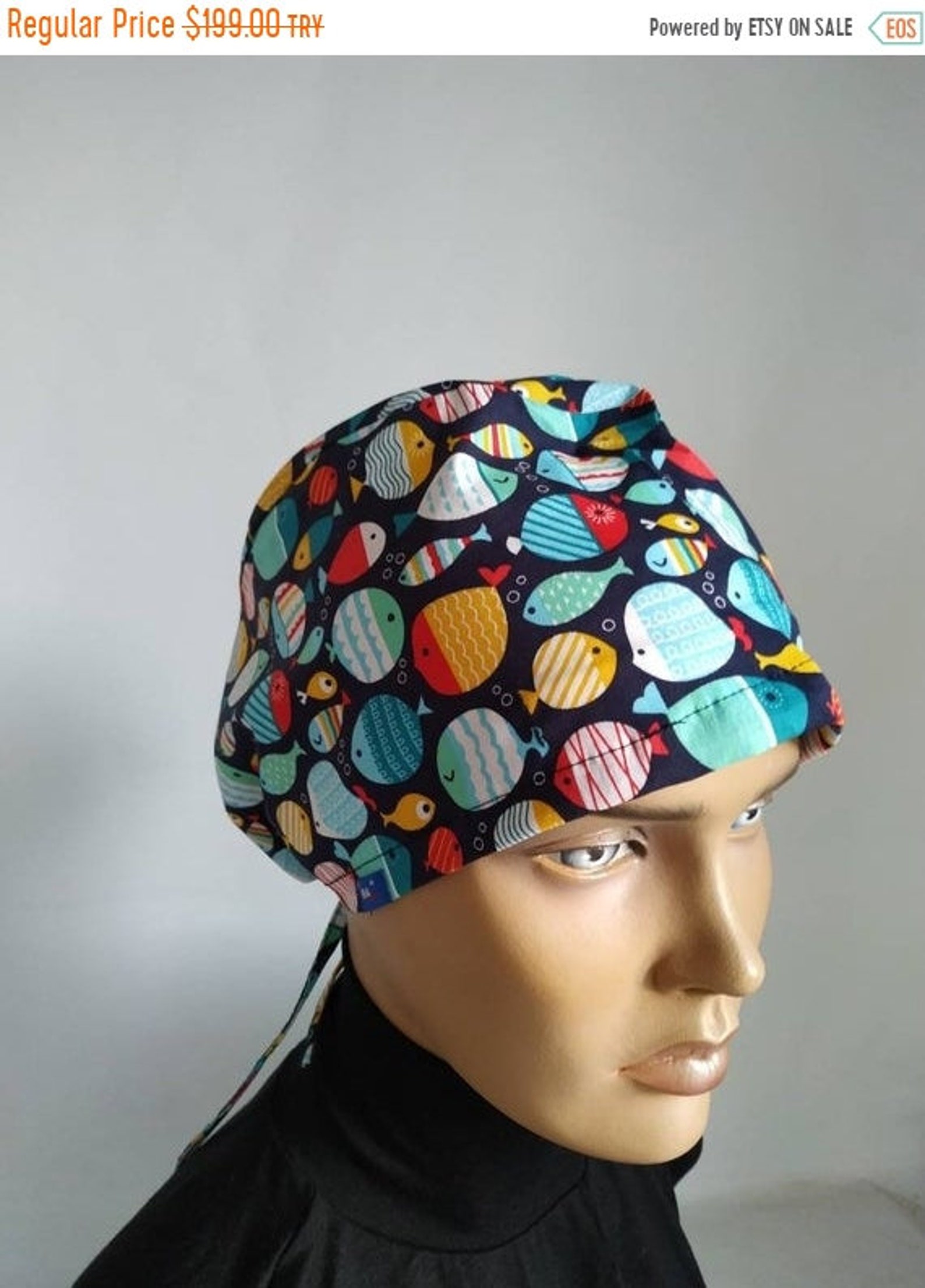 Fish Nurse Cap | Doctor Cap | Head Covers - Woman Surgical Scrub Hats ...