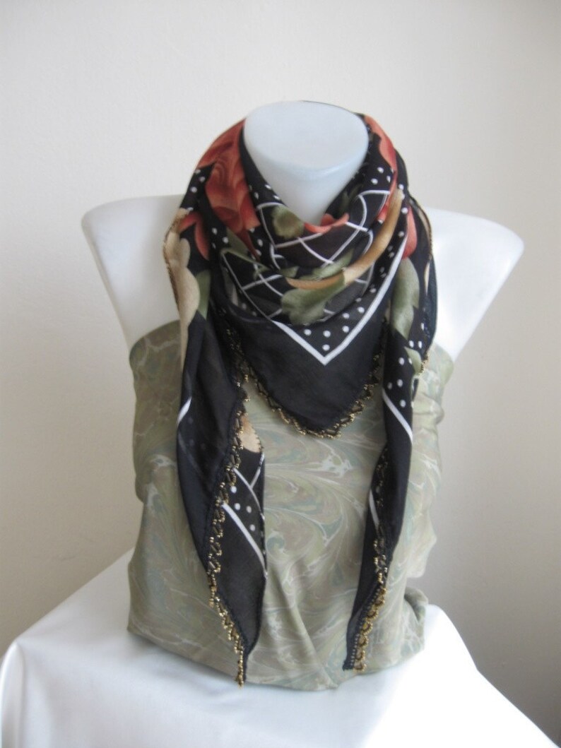 Turkish Oya Scarf Tringle Scarves Handmade Scarves %100 - Etsy