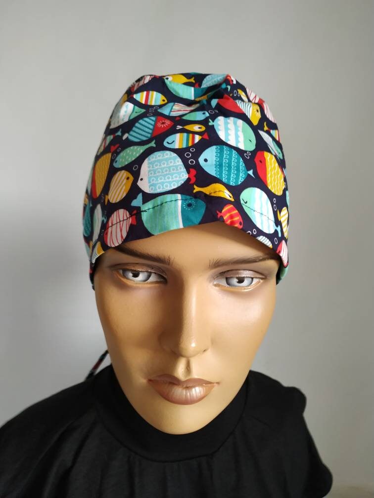 Fish Nurse Cap | Doctor Cap | Head Covers - Woman Surgical Scrub Hats ...