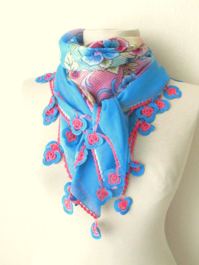 Square Scarf Aqua Blue Hijab Scarf Scarves for Woman - Etsy